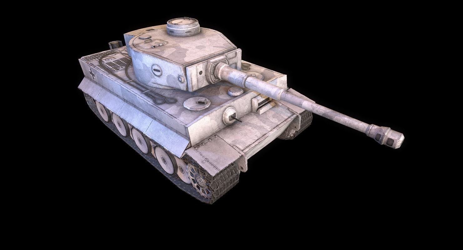 3D model Tiger Germany PBR Unity Game Ready tank model VR / AR / low ...