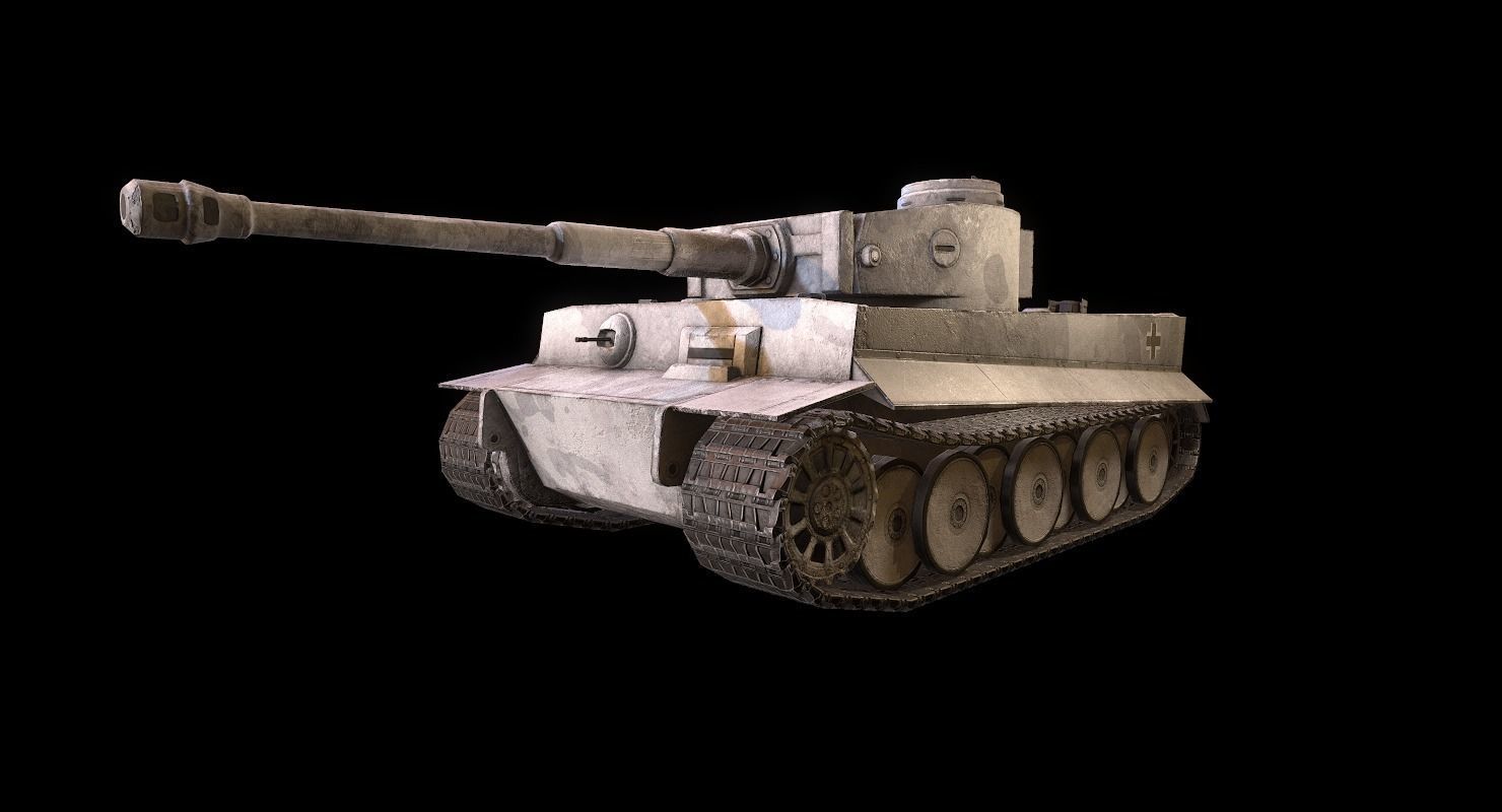 3D model Tiger Germany PBR Unity Game Ready tank model VR / AR / low ...