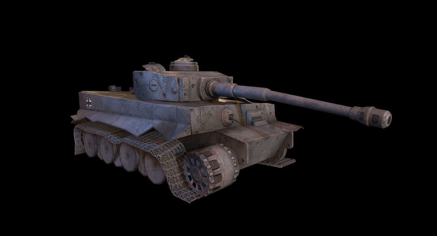 3D model Tiger Germany PBR Unity Game Ready tank model VR / AR / low ...
