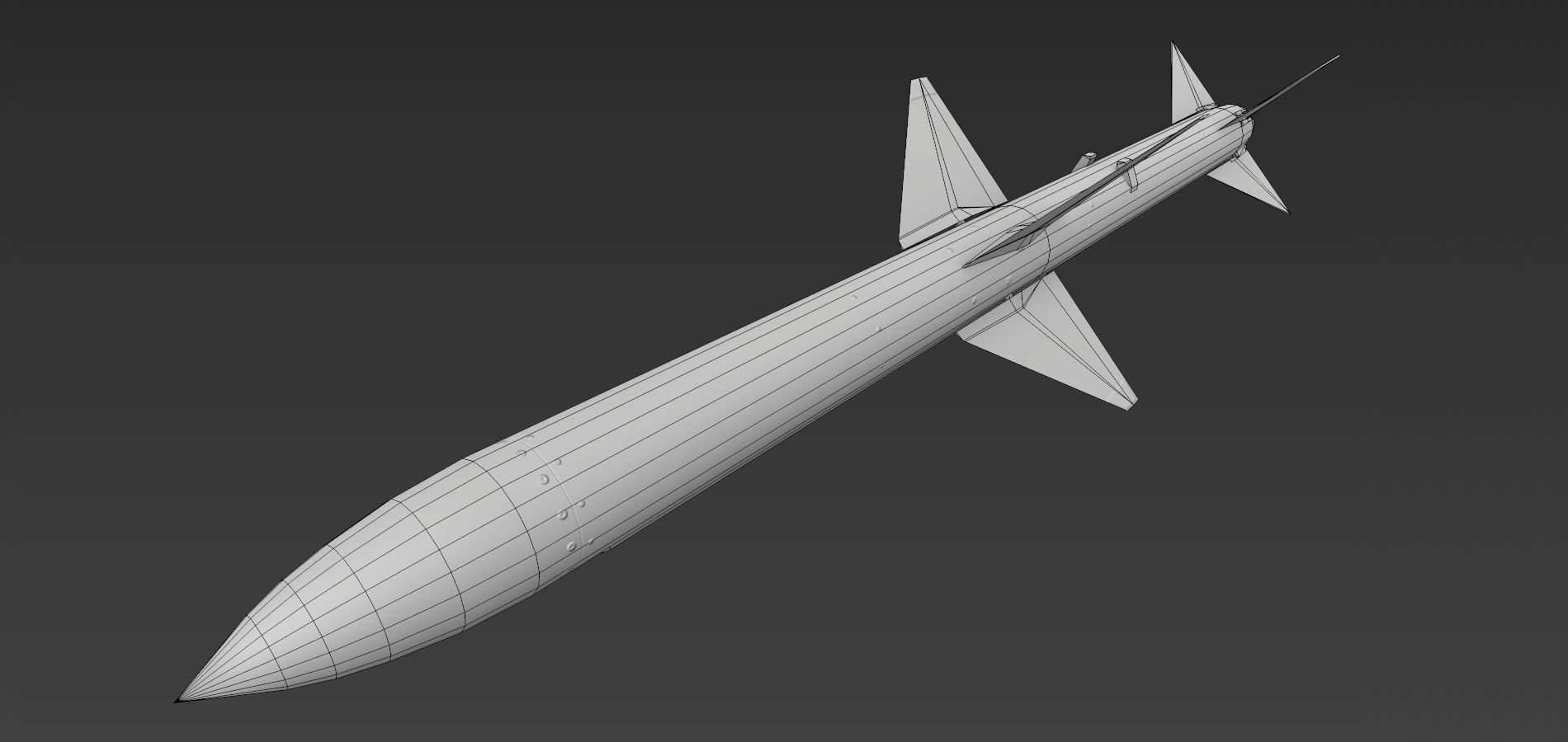 3D model AIM 7 missile VR / AR / low-poly | CGTrader