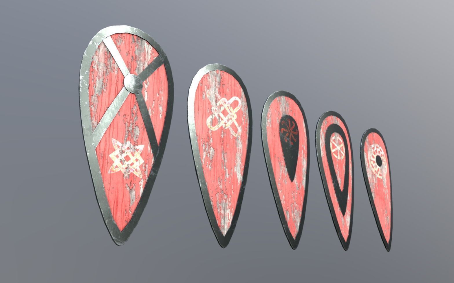 3D model Slavic shields VR / AR / low-poly | CGTrader