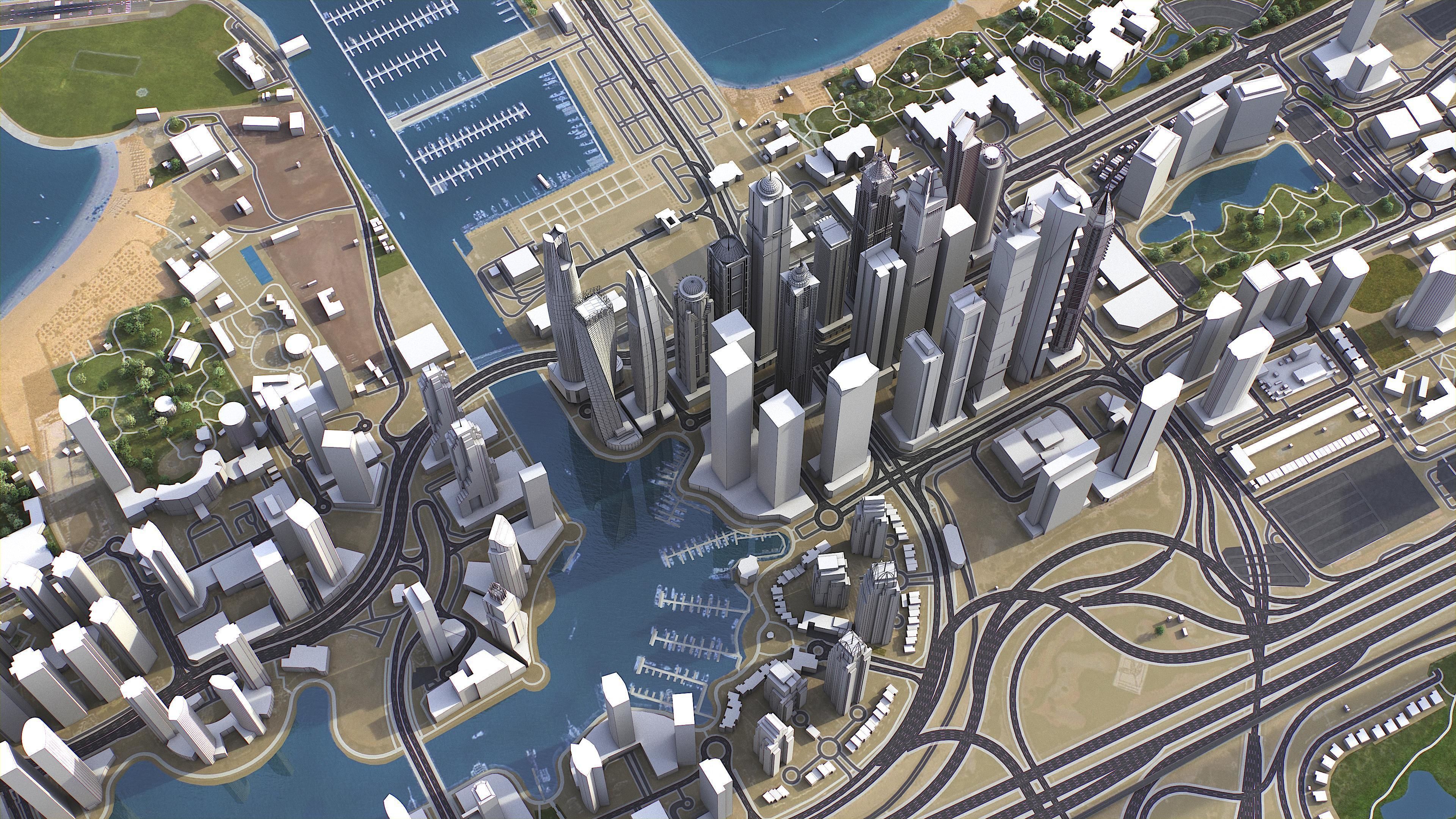 3D Model Collection United Arab Emirates - UAE VR / AR / low-poly ...