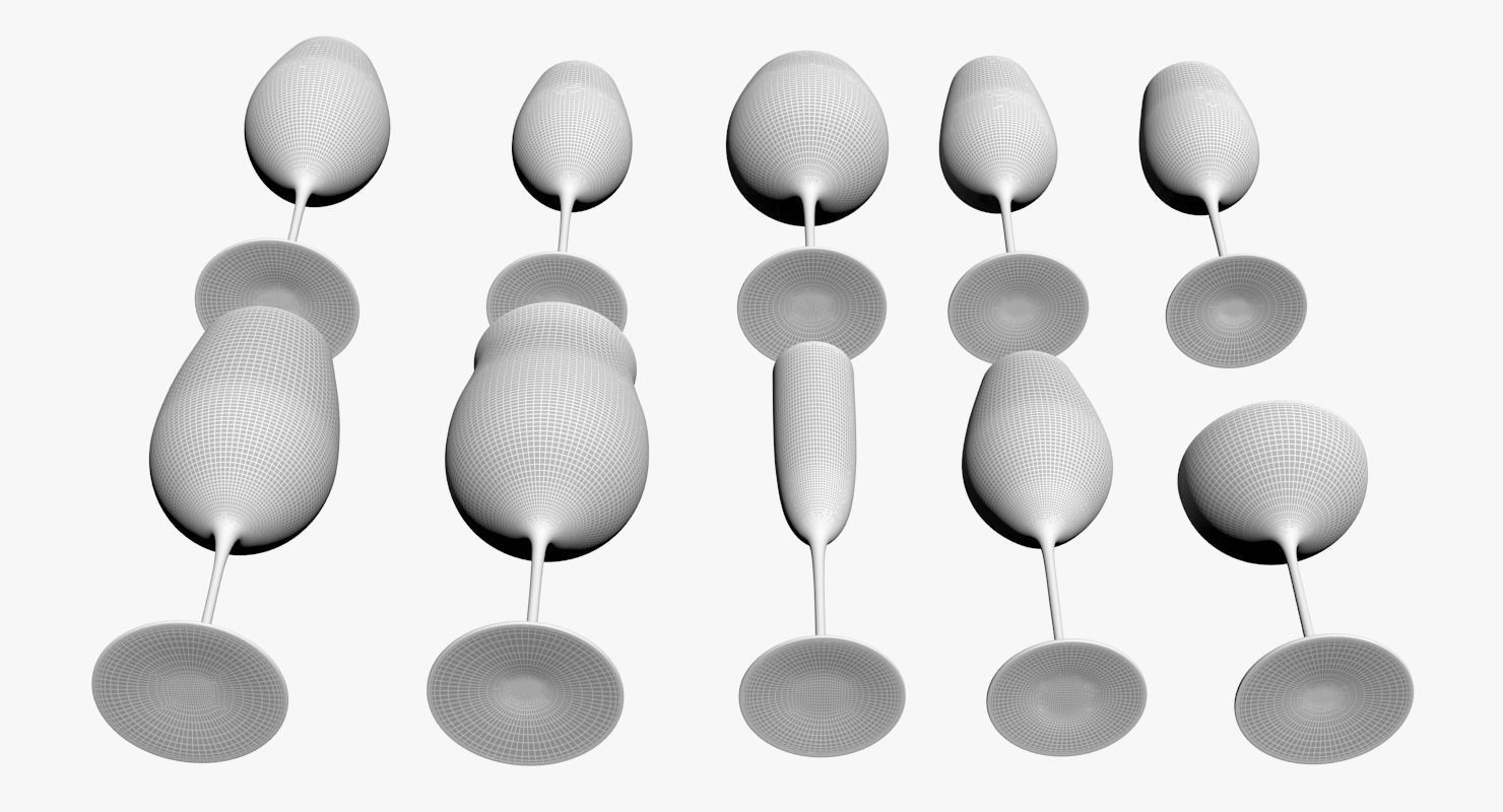 Riedel Superleggero Glasses Collection 3D model | CGTrader