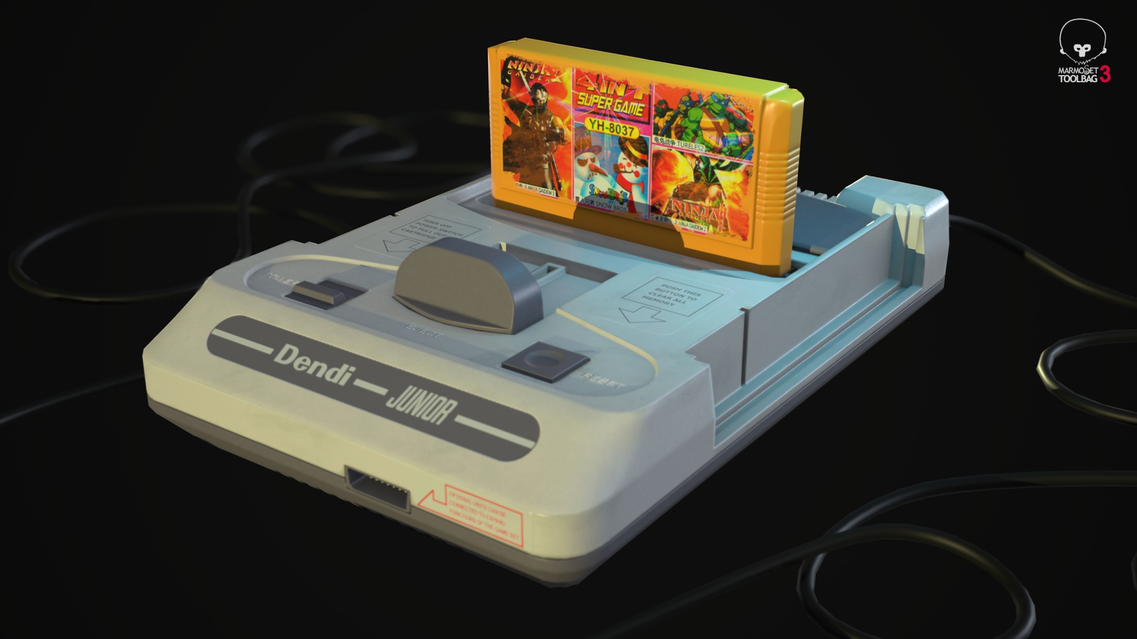 3D model Dendy Junior II with gamepads VR / AR / low-poly | CGTrader
