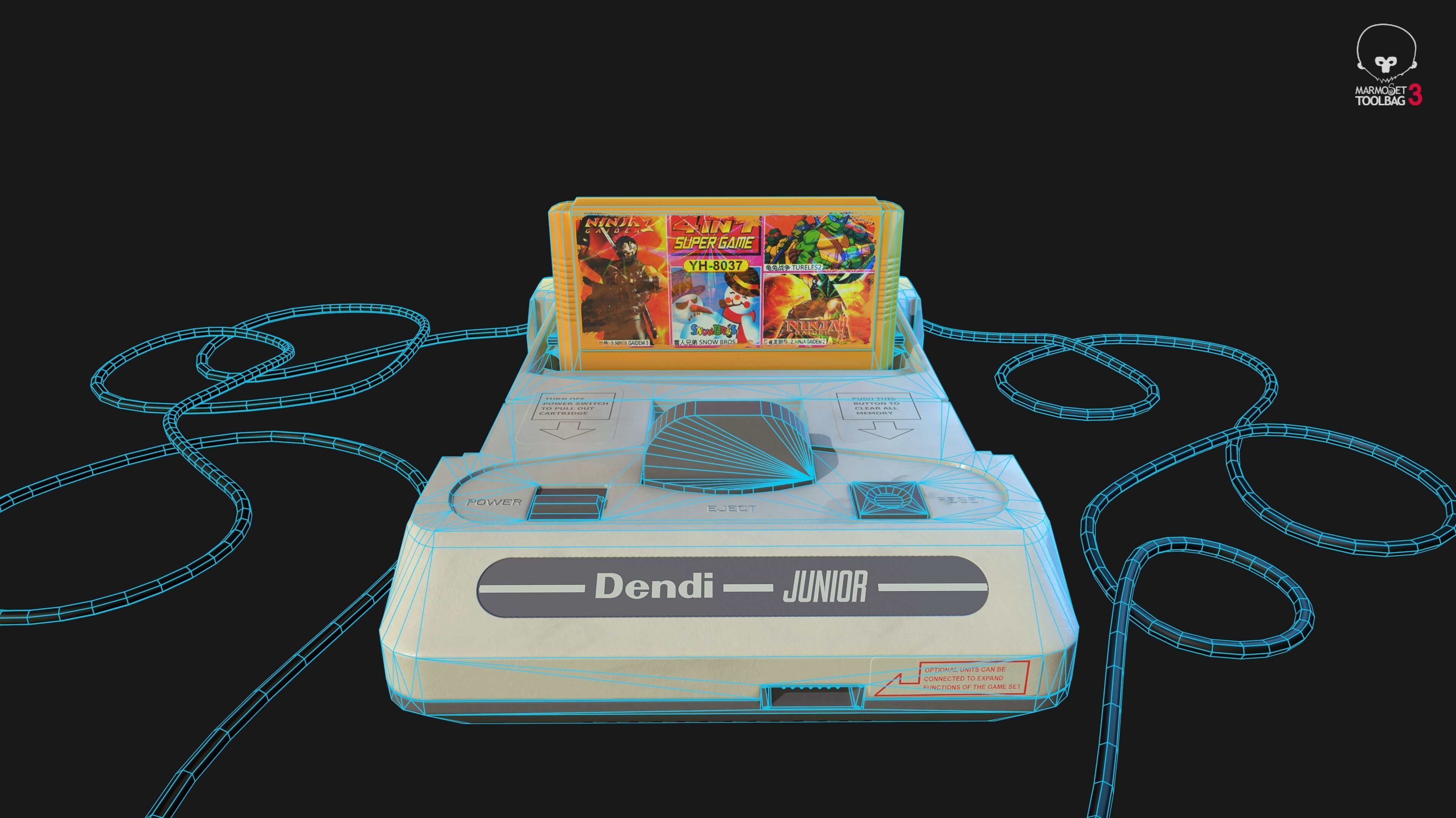 3D model Dendy Junior II with gamepads VR / AR / low-poly | CGTrader