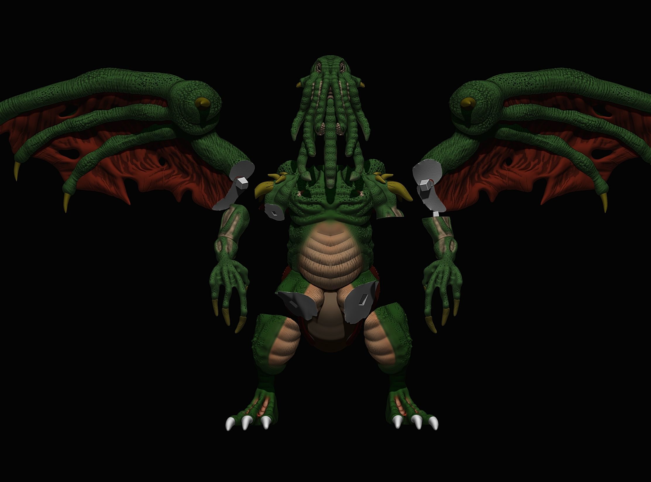 CHUTHULU cthulhu creature 3D model 3D printable | CGTrader