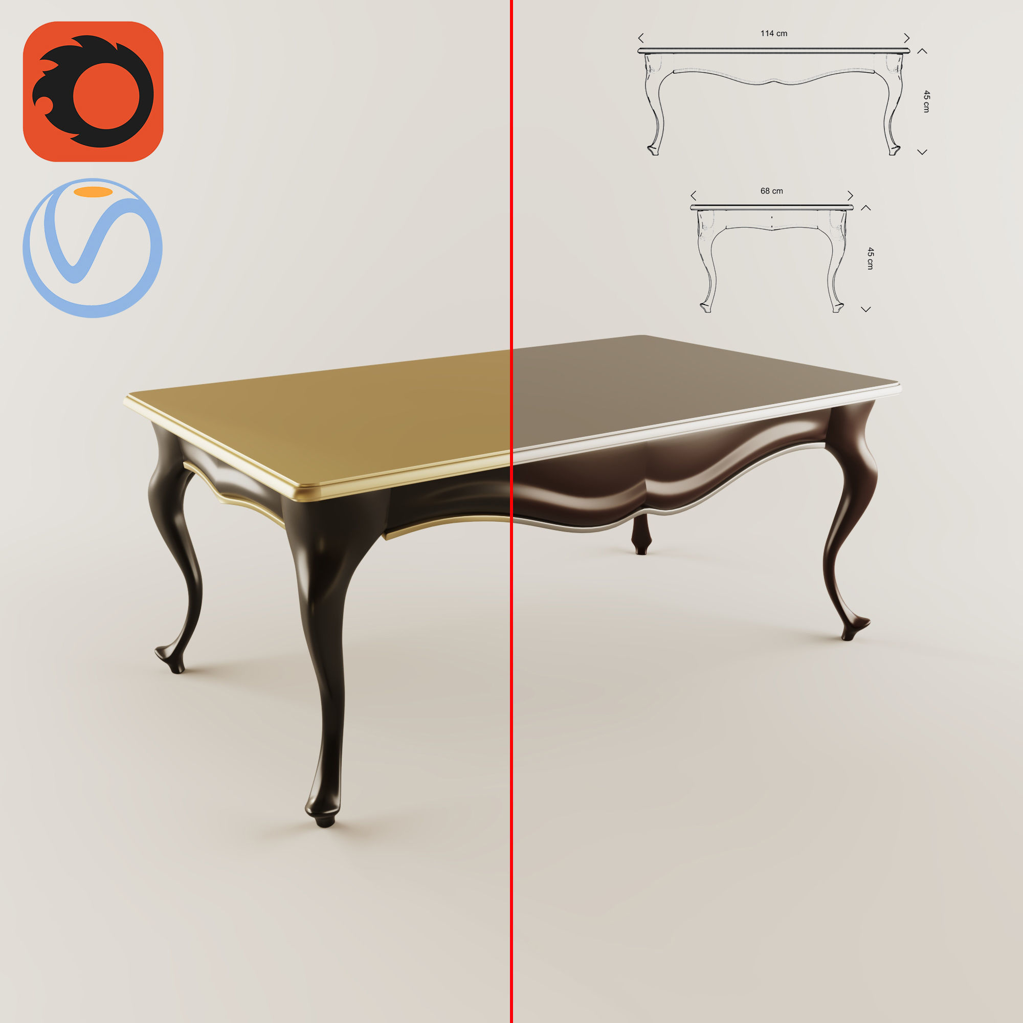 Coffee table free 3D model | CGTrader