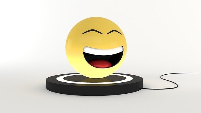 Emoji Lamp - Funny face 3D model | CGTrader