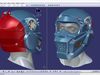 CAD-friendly models kit Helmet H1V1 and male head M1P1D0V1head 3D model ...