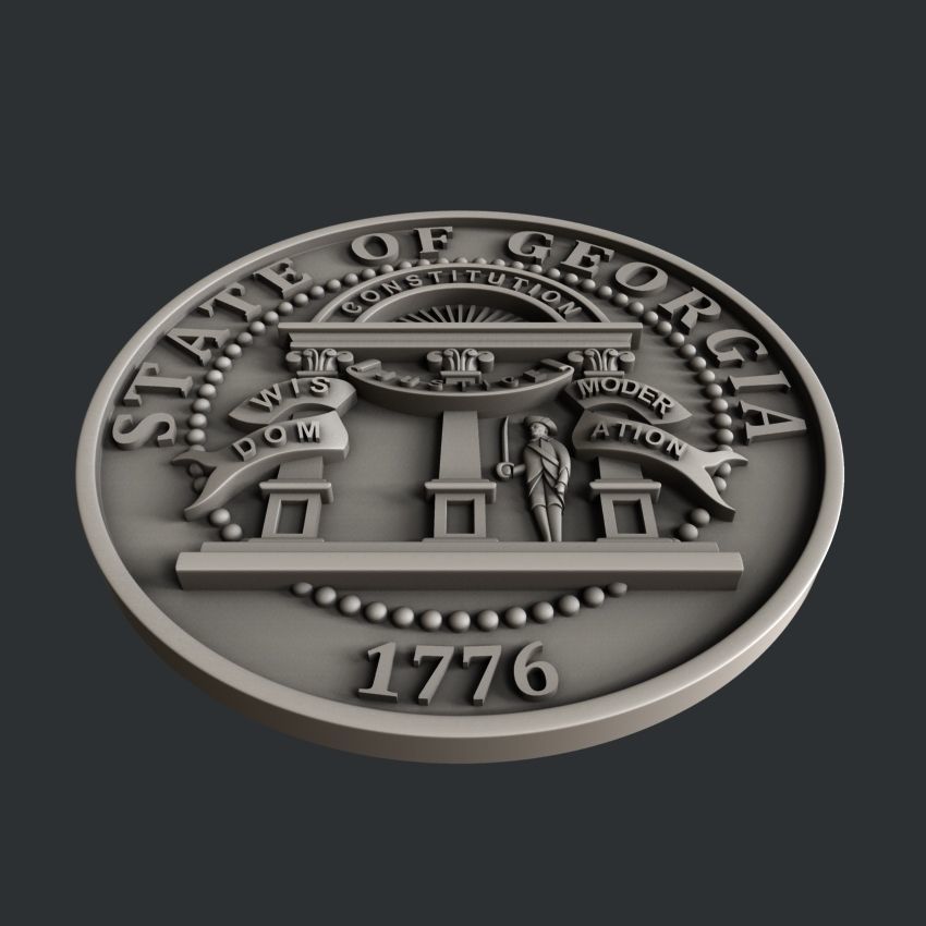 3d STL models for CNC router seal Georgia 3D model | CGTrader