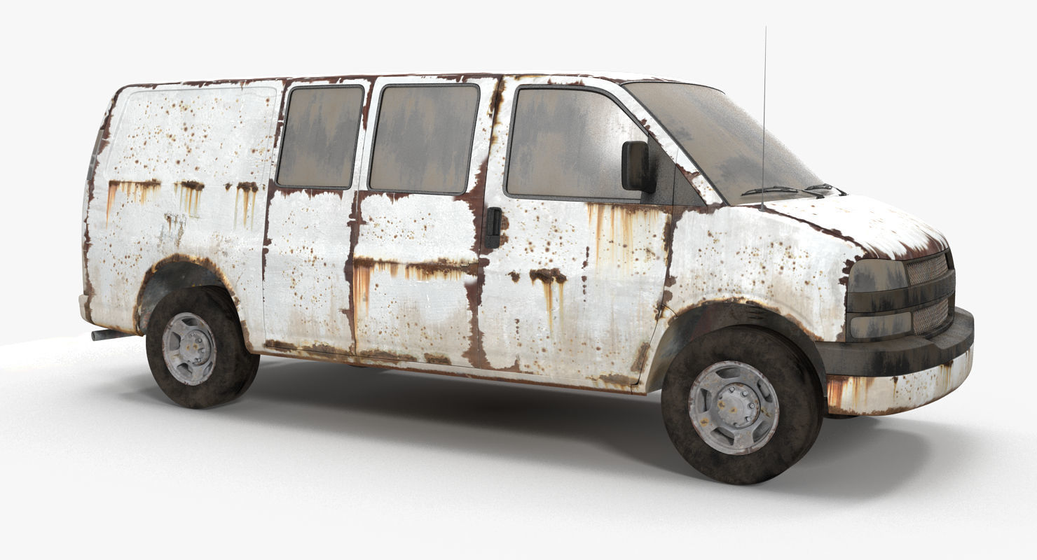 Rusty van 3D model | CGTrader