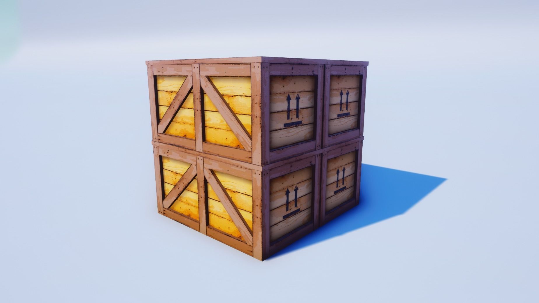 3D model Cartoon Prop Essentials - Wooden Crates VR / AR / low-poly ...