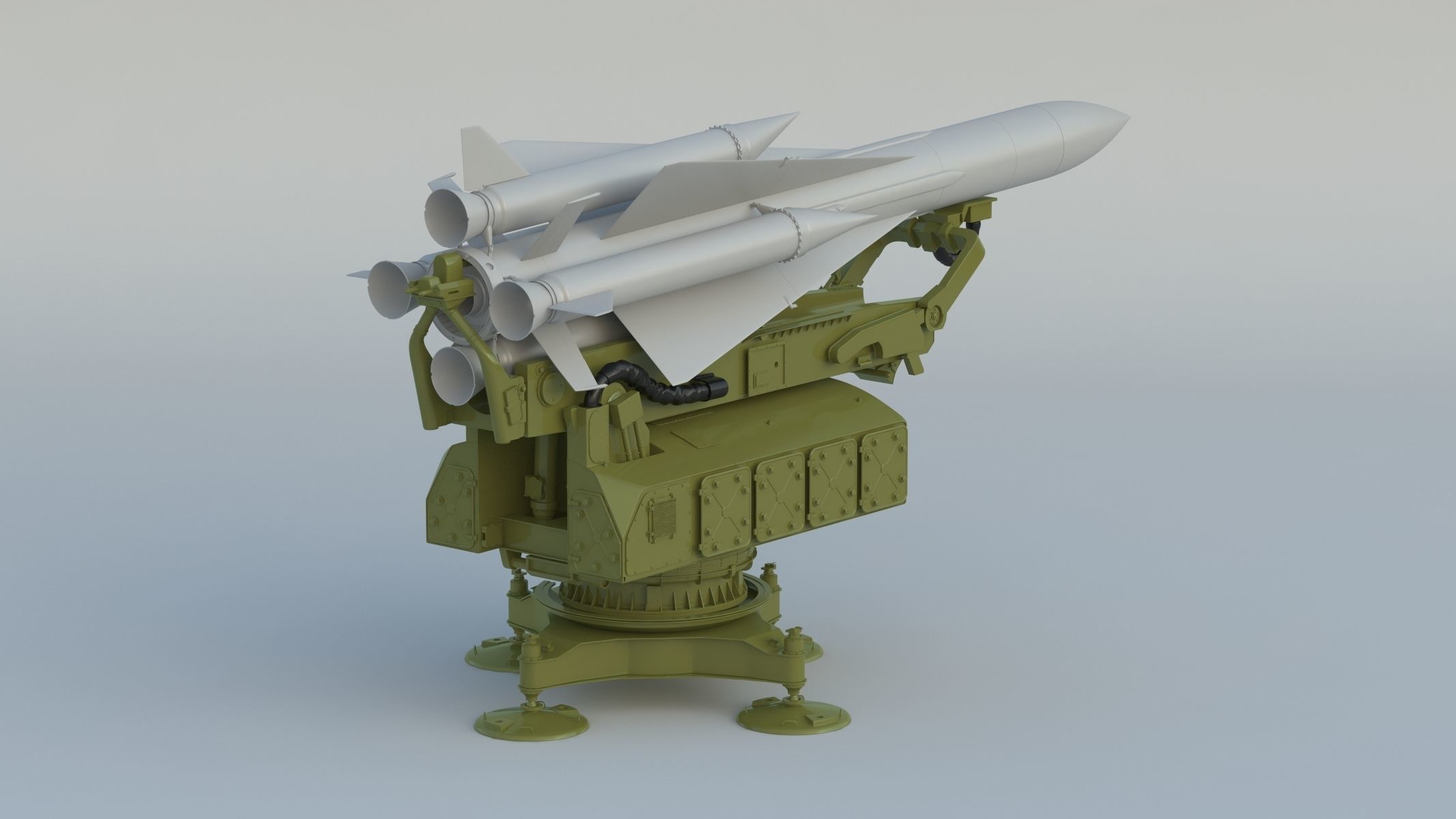 S-200 Missile Angara Vega Dubna SA-5 Gammon 3D model | CGTrader