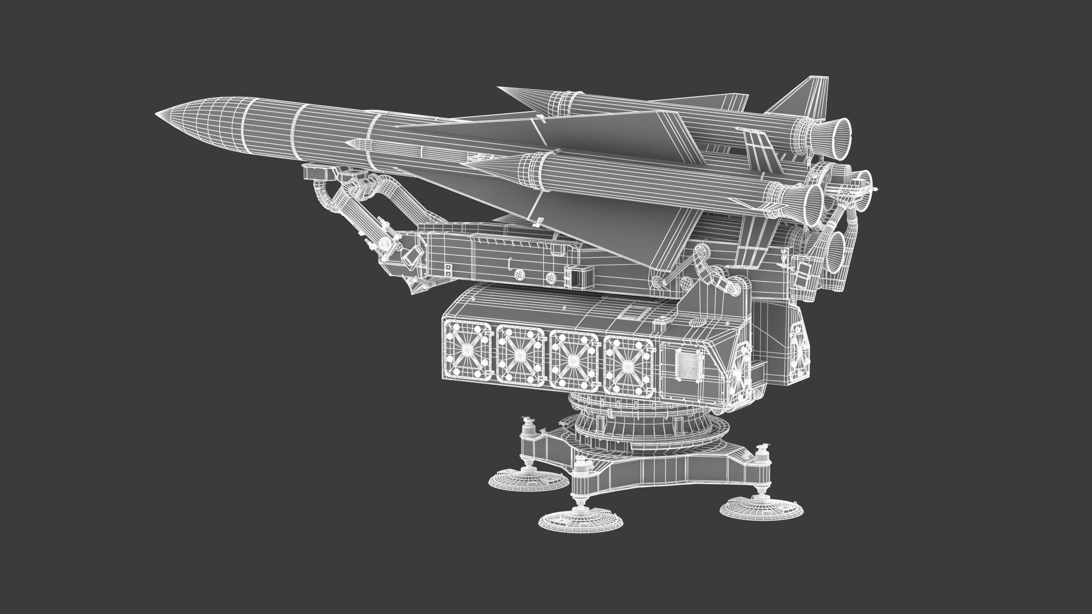 S-200 Missile Angara Vega Dubna SA-5 Gammon 3D model | CGTrader