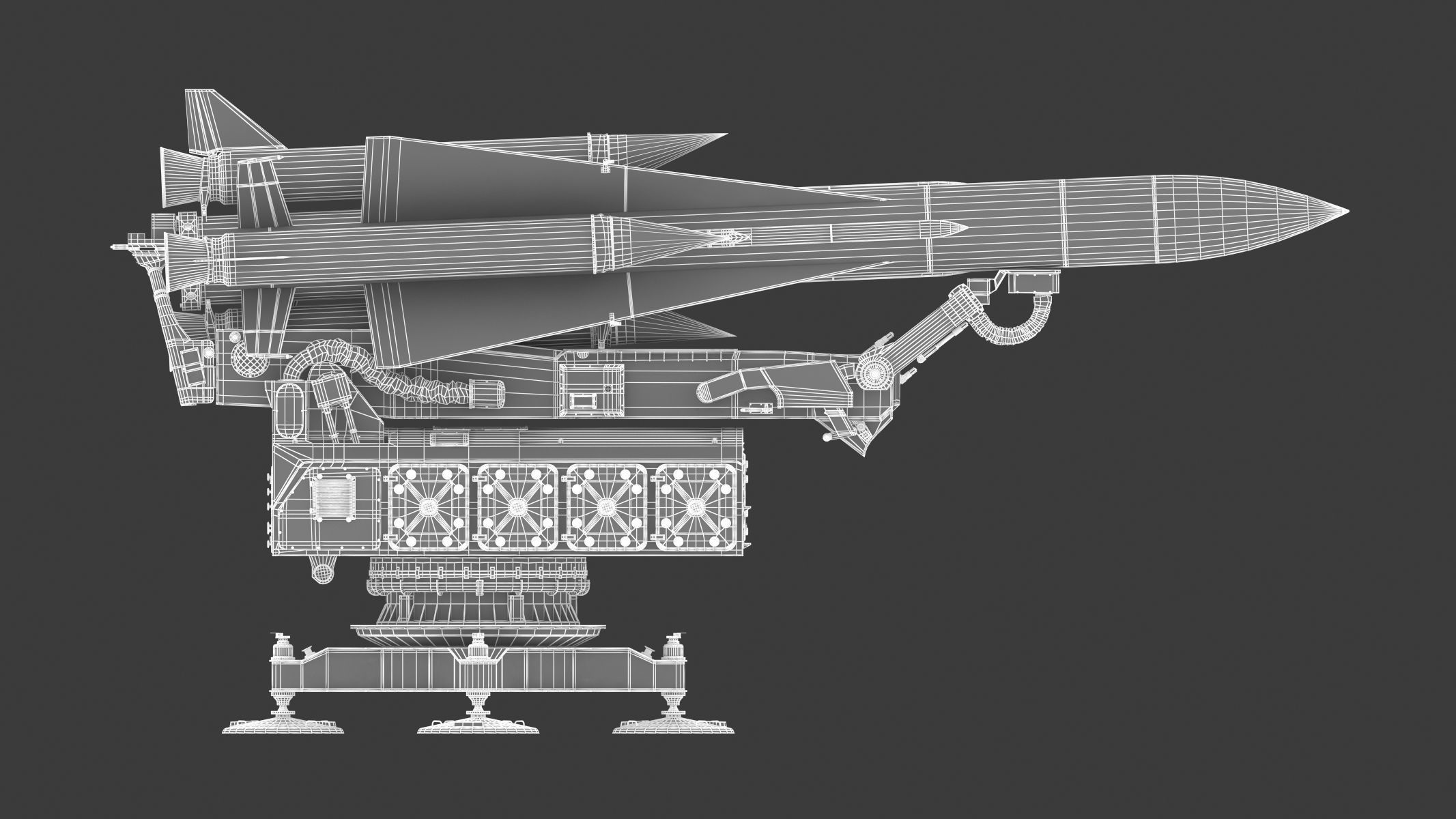 S-200 Missile Angara Vega Dubna SA-5 Gammon 3D model | CGTrader