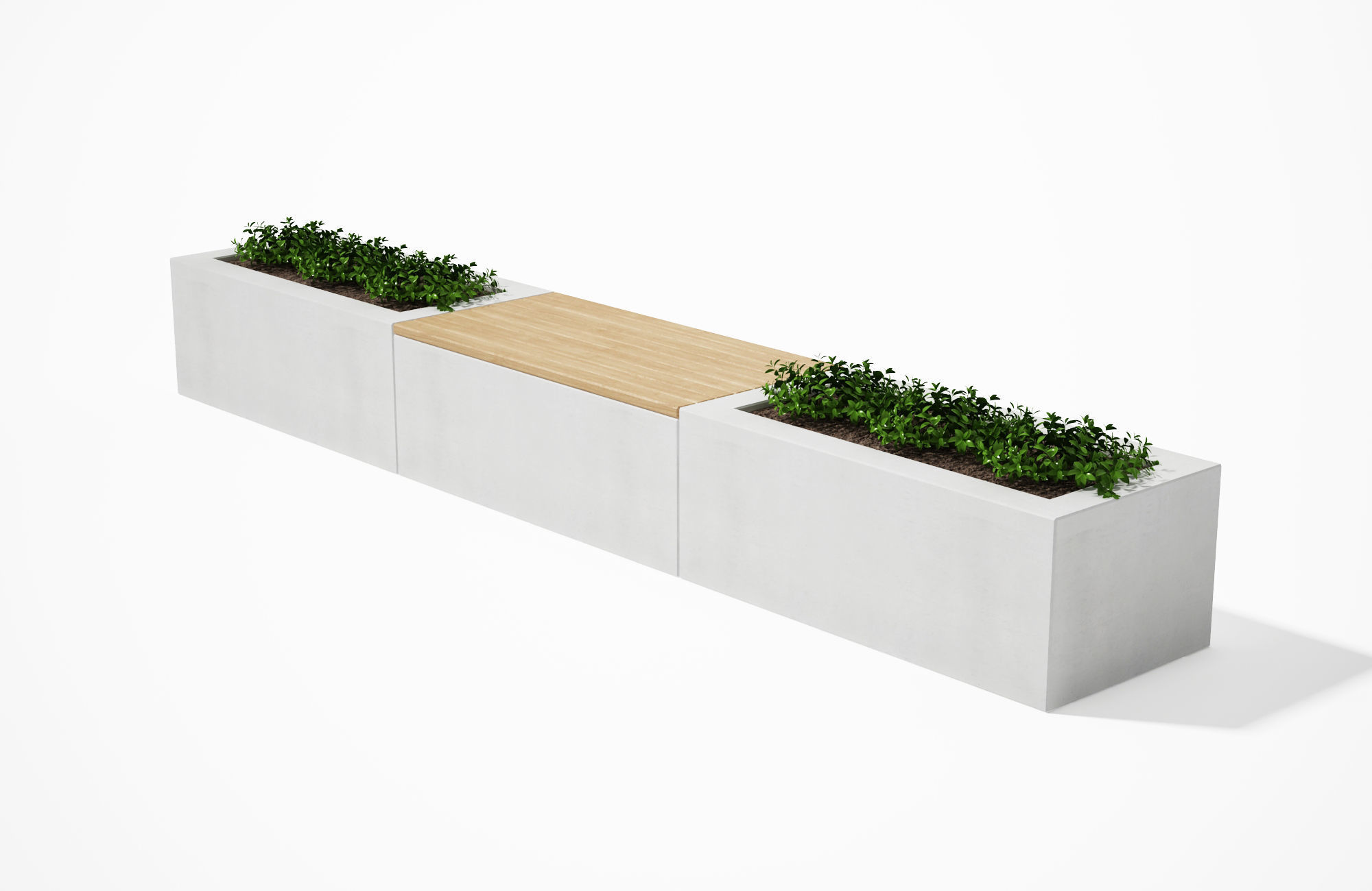 Geometric Street Bench 3D model | CGTrader