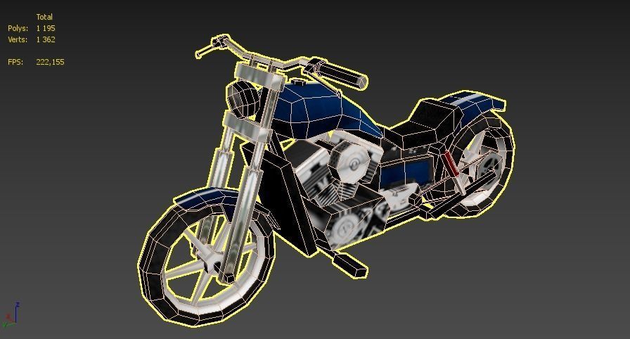 3D model Bike Chopper VR / AR / low-poly | CGTrader