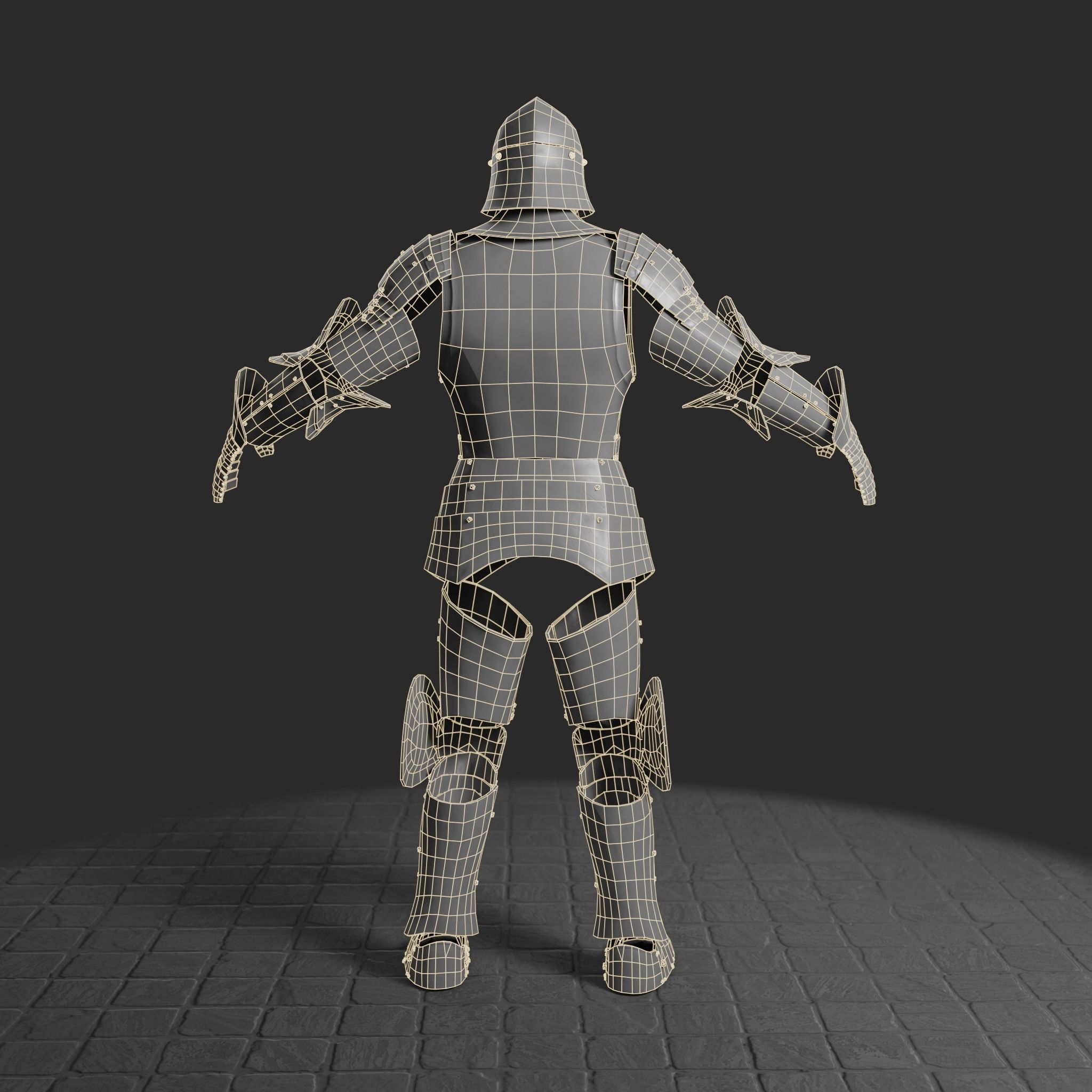 3D model Medieval armor set 002 VR / AR / low-poly | CGTrader