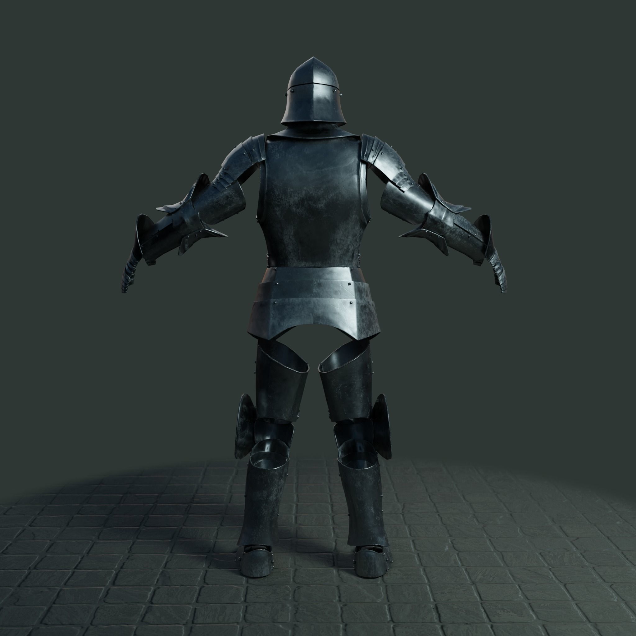 3D model Medieval armor set 002 VR / AR / low-poly | CGTrader