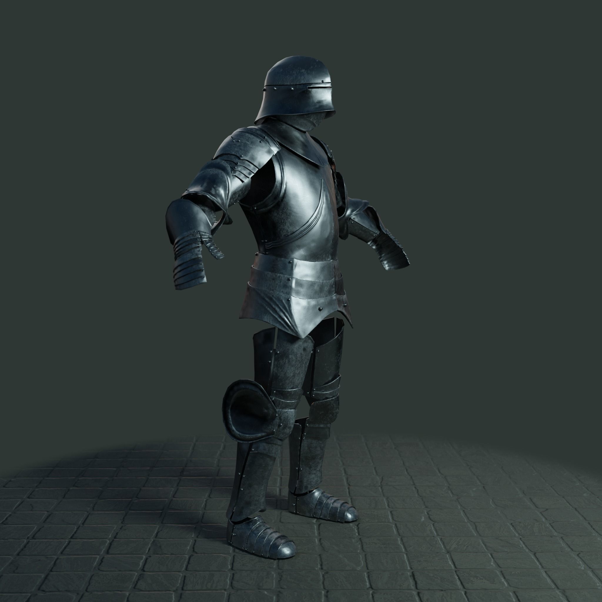 3D model Medieval armor set 002 VR / AR / low-poly | CGTrader