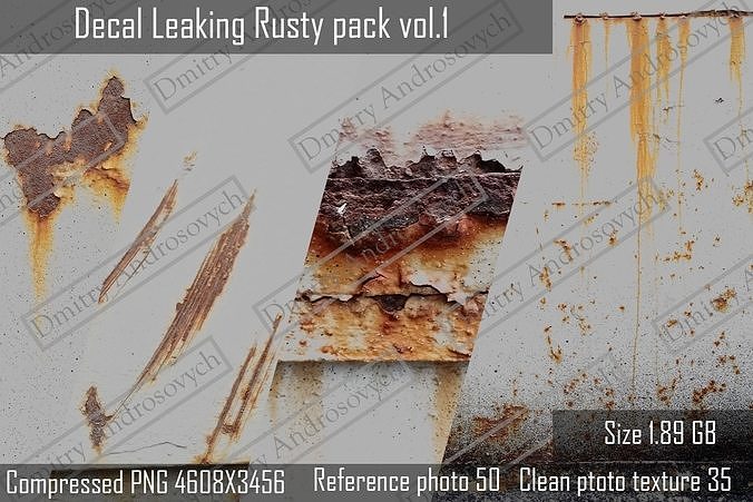 Decal Leaking Rusty texture pack Texture | CGTrader