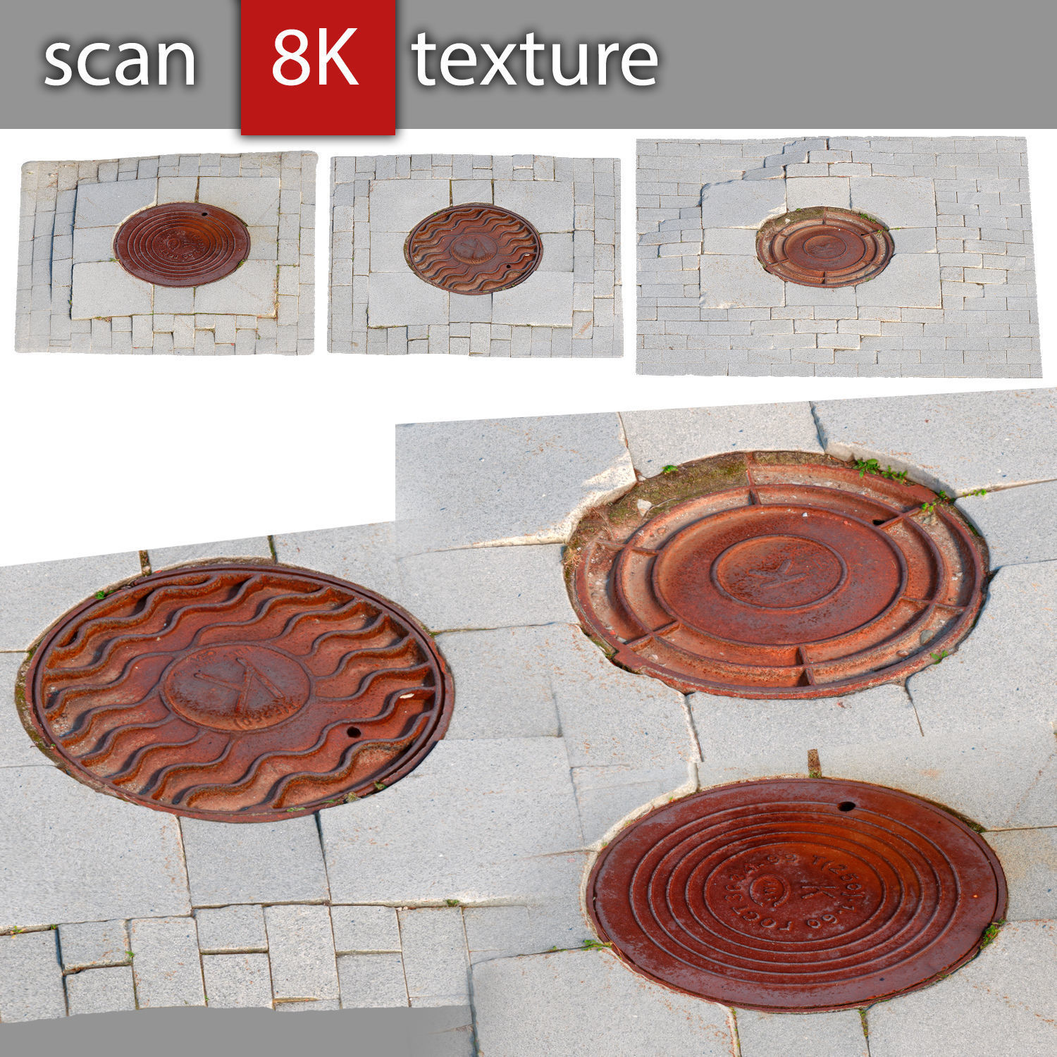 Road hatches 4 3D model | CGTrader