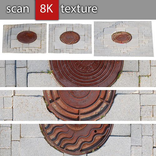 Road hatches 4 3D model | CGTrader