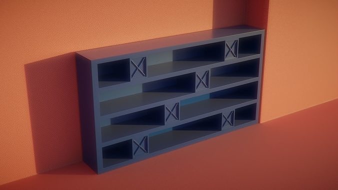 Simple bookshelf 3D model | CGTrader