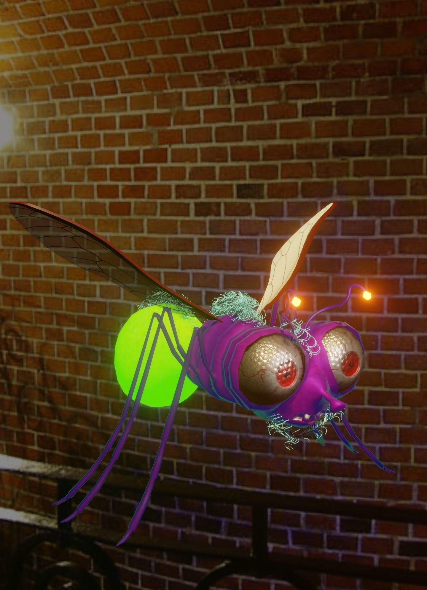 firefly fly 3D model animated rigged | CGTrader