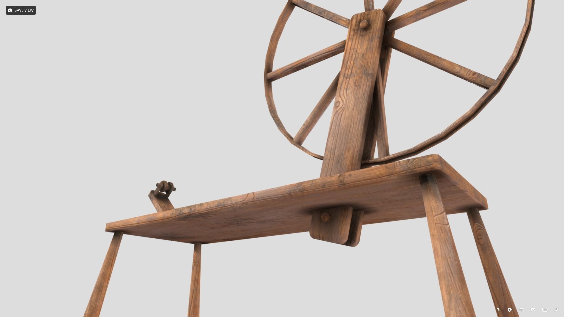 3D model Medieval Spinning Wheel VR / AR / low-poly | CGTrader
