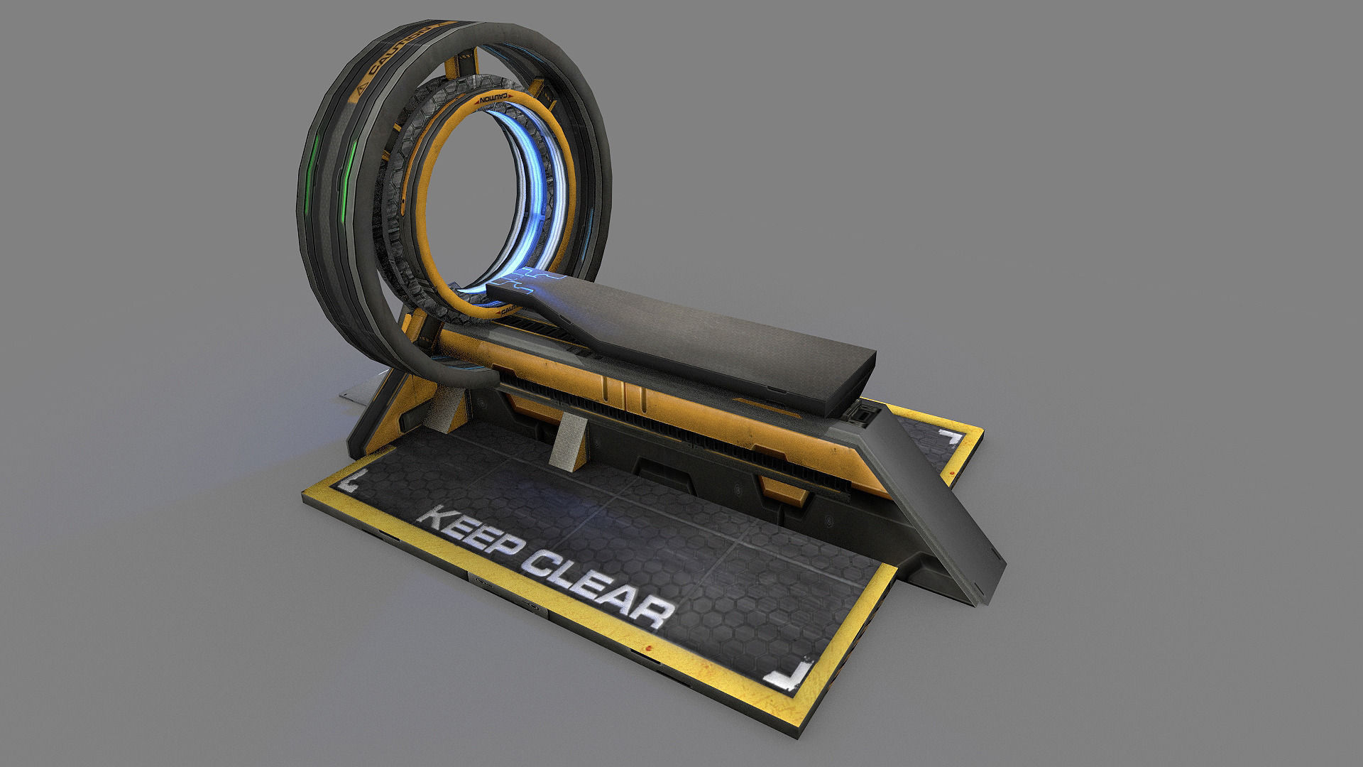 3D model Sci Fi Body Scanner VR / AR / low-poly rigged animated | CGTrader