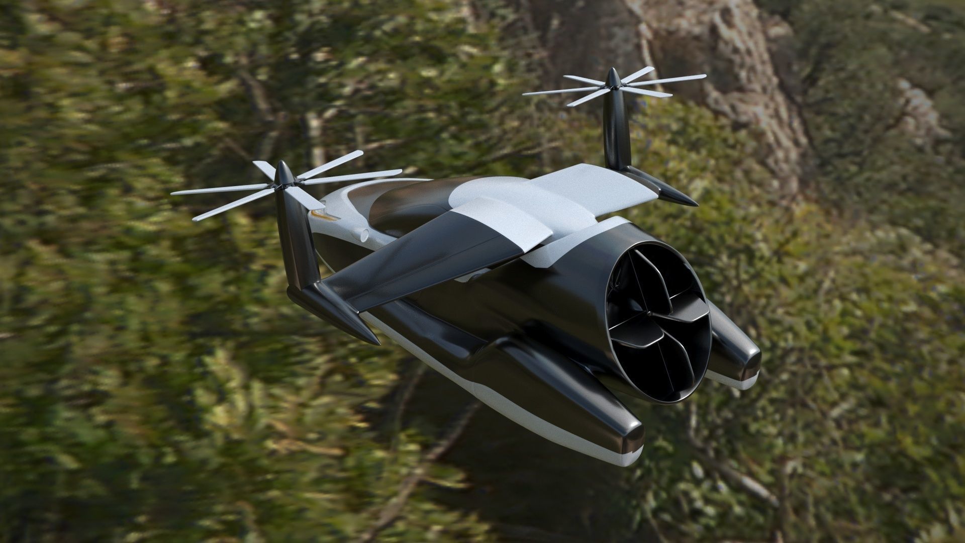 TF-X Flying car Air vehicle Cars of the future 3D model | CGTrader