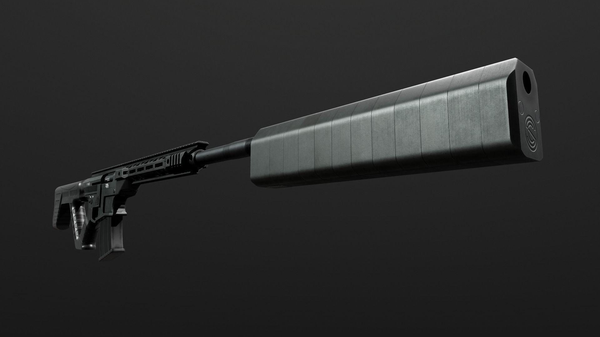 3D model SilencerCo Salvo12 12 Gauge Shotgun Suppressor VR / AR / low ...