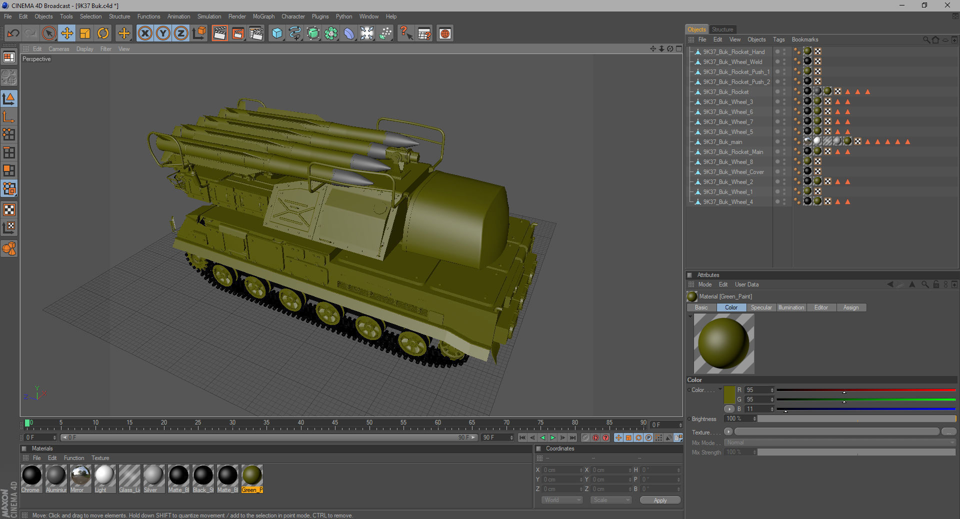 9K37 Buk Missile System SA-11 3D model | CGTrader