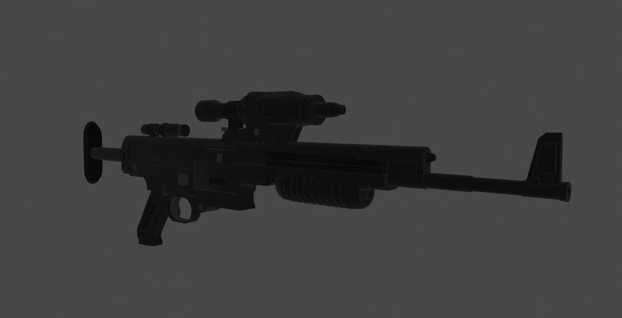 3D model Star Wars A280C A295 Rebel Blaster Low Poly