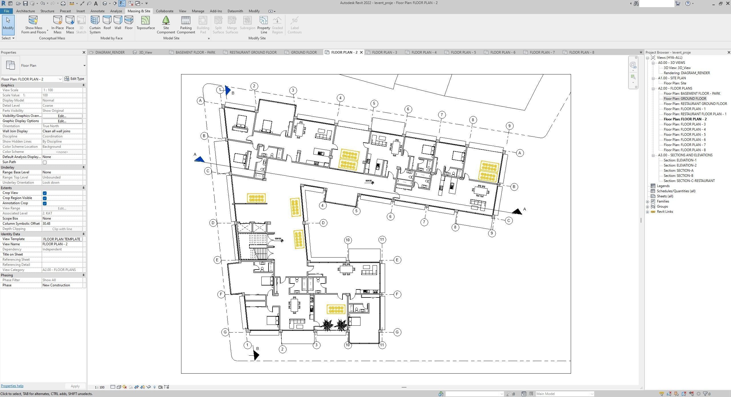 Apartment Building Revit Project 3D model | CGTrader