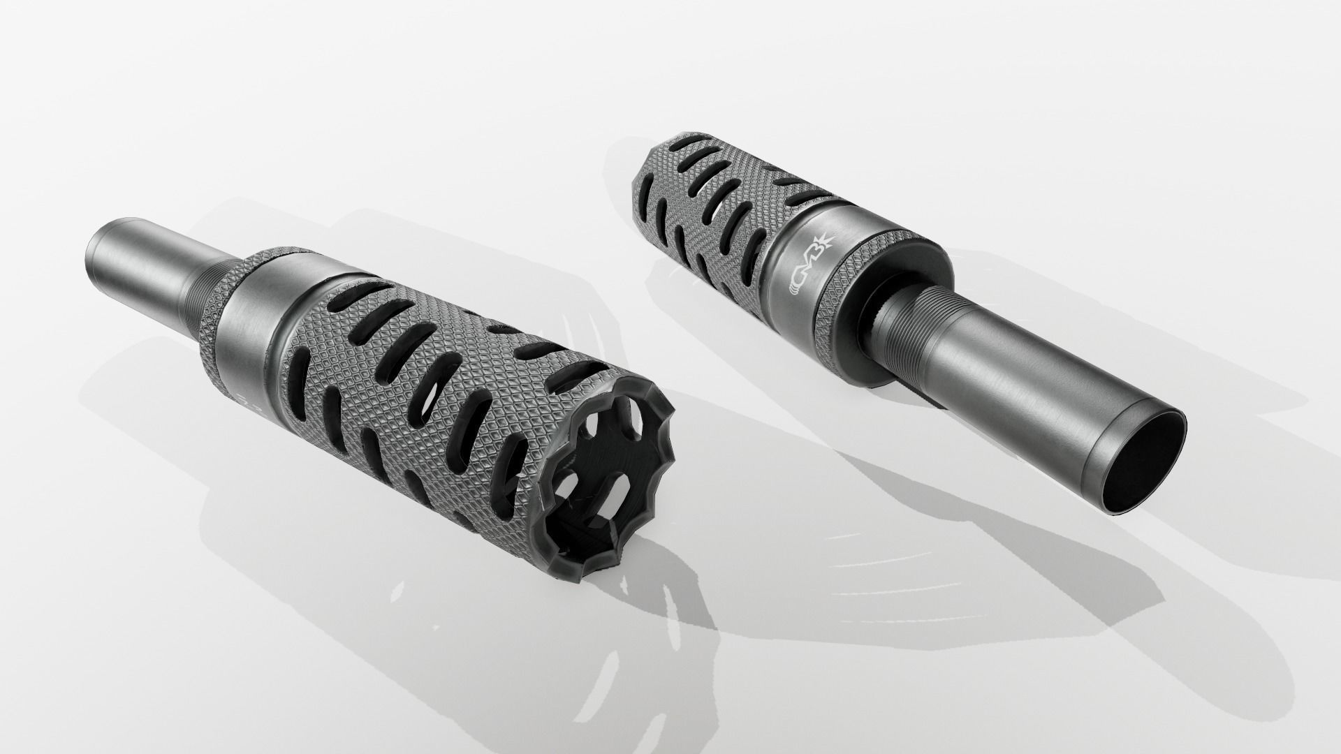 3D model CMB Helical Baffle 12 Gauge Shotgun Muzzle Brake VR / AR / low ...