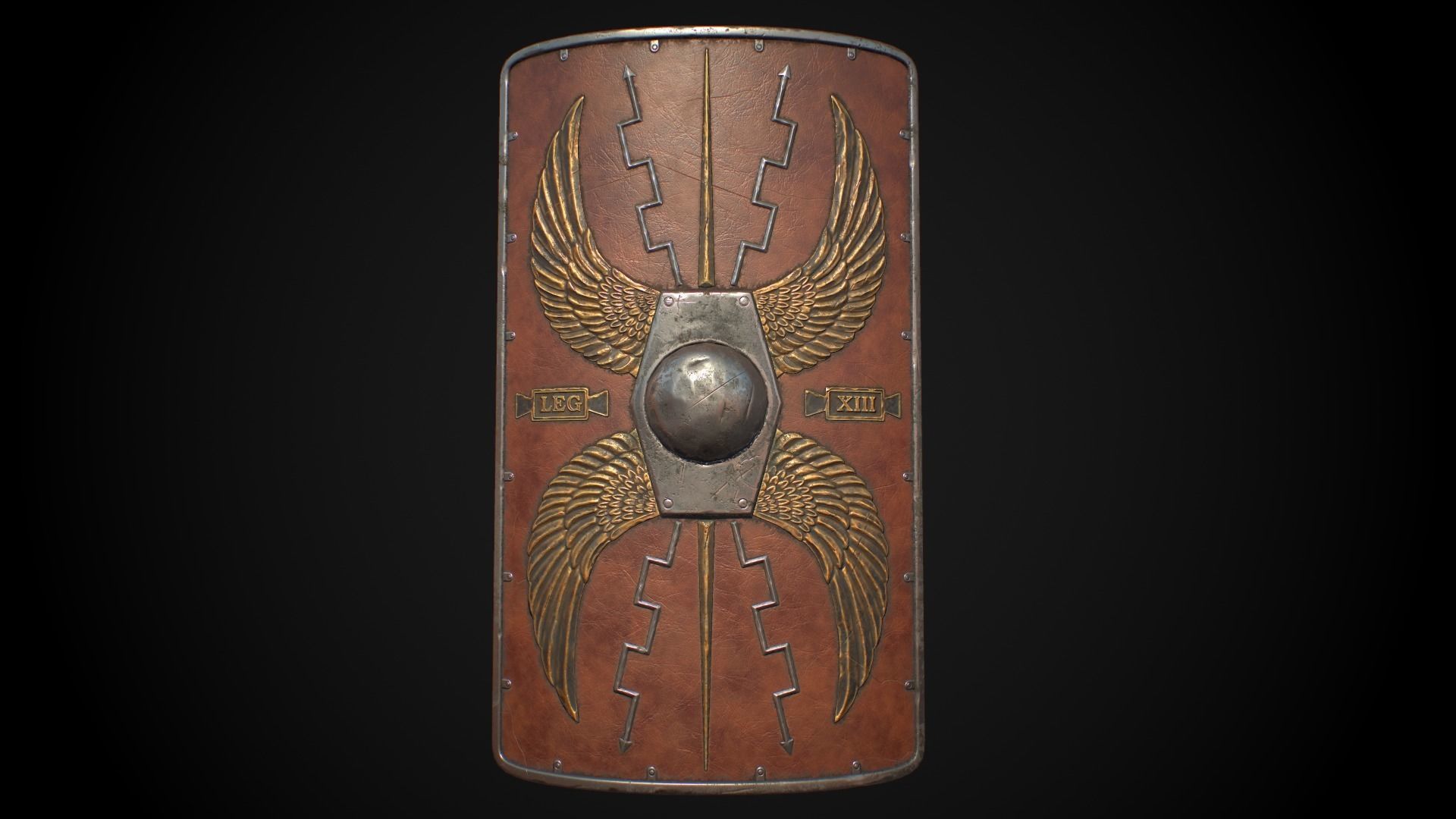 3D model Roman shield Scutum VR / AR / low-poly | CGTrader
