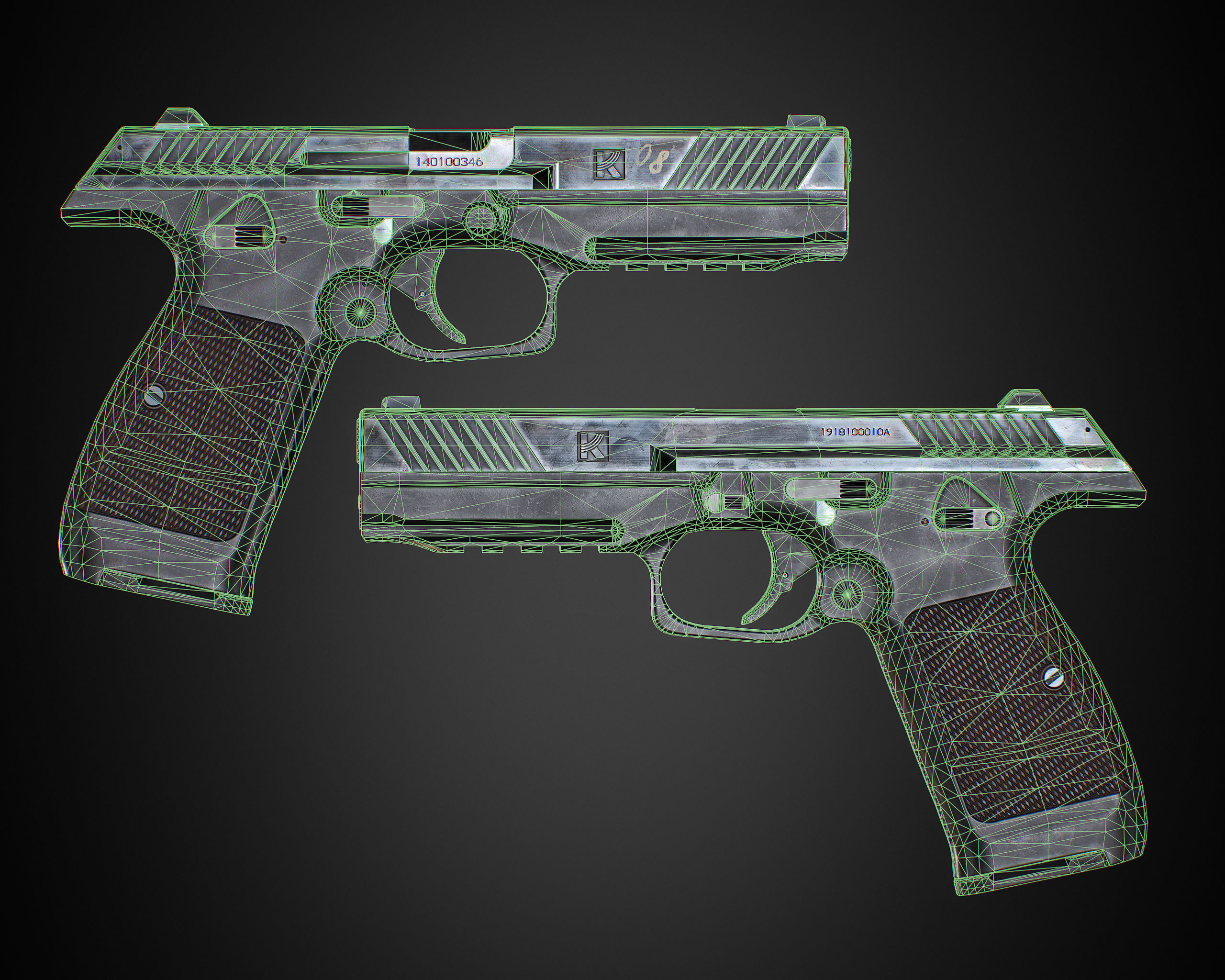 3D model PL 14 Lebedev pistol VR / AR / low-poly | CGTrader