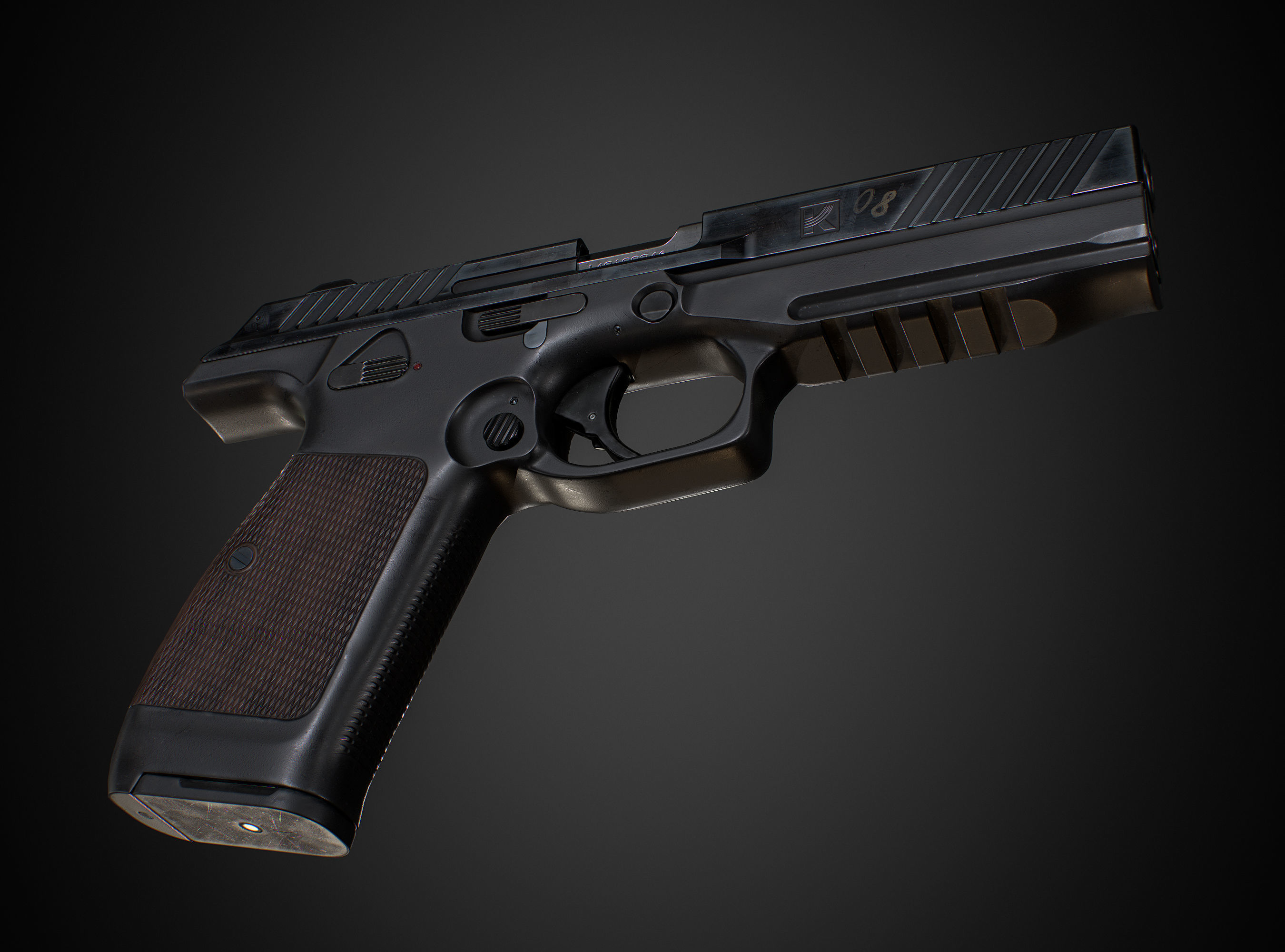 3D model PL 14 Lebedev pistol VR / AR / low-poly | CGTrader