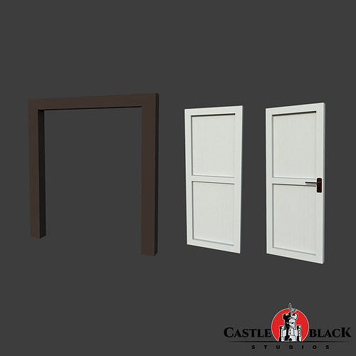 Doors With Door Frame free VR / AR / low-poly 3D model | CGTrader