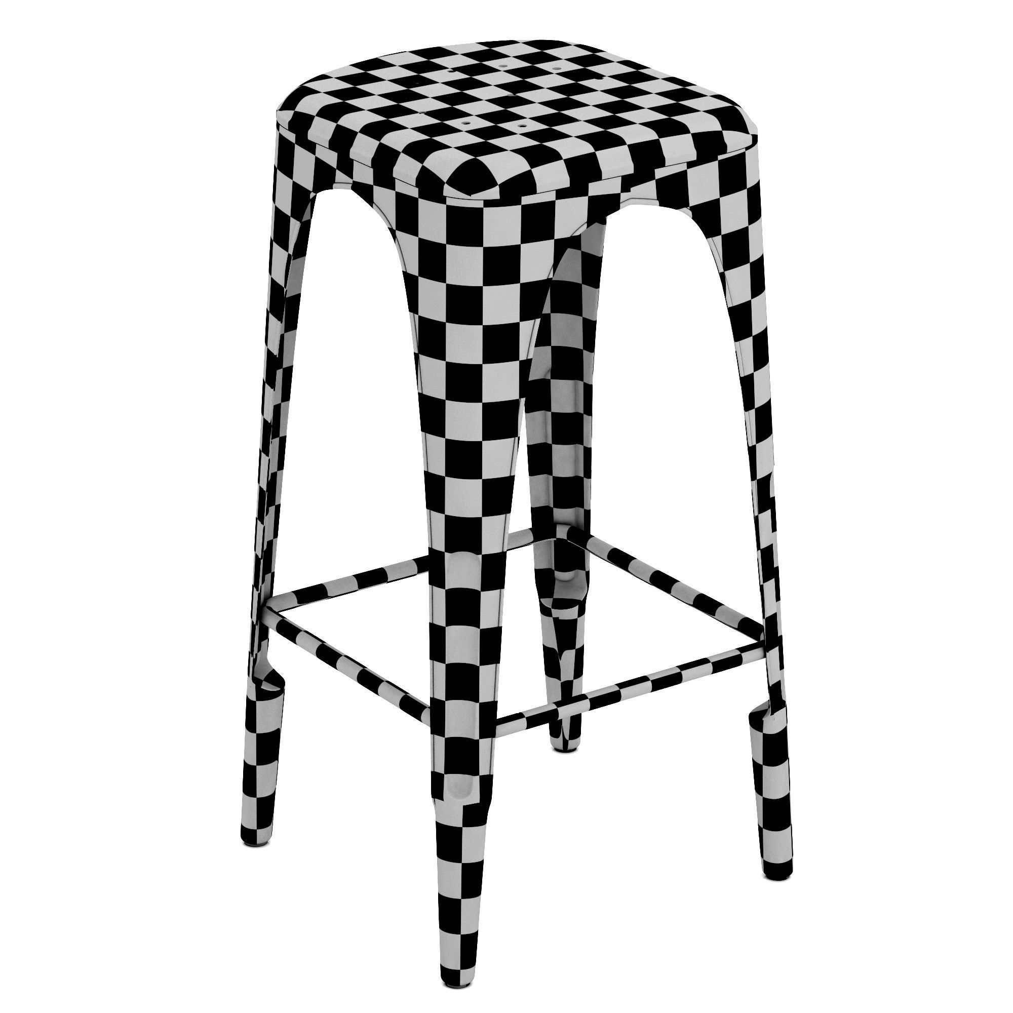 Restoration Hardware Remy Backless Stool 3D model | CGTrader