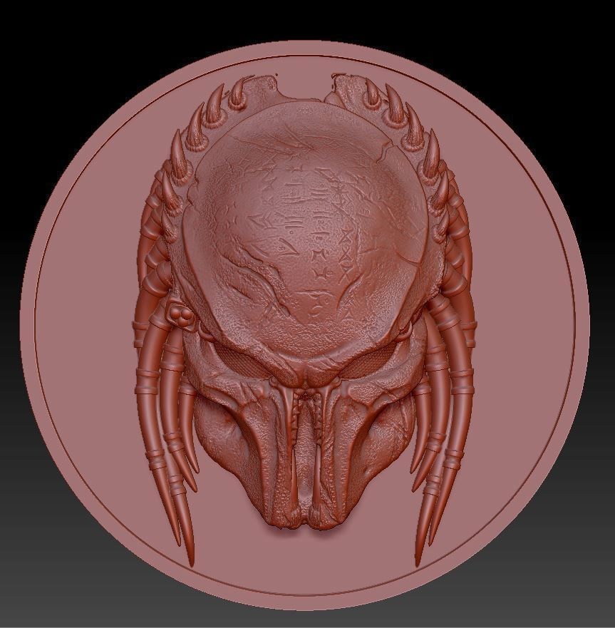 Predator Head - relief - 2017 3D model 3D printable | CGTrader