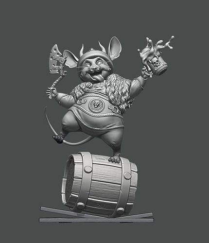 Mouse Viking 3D model 3D printable | CGTrader
