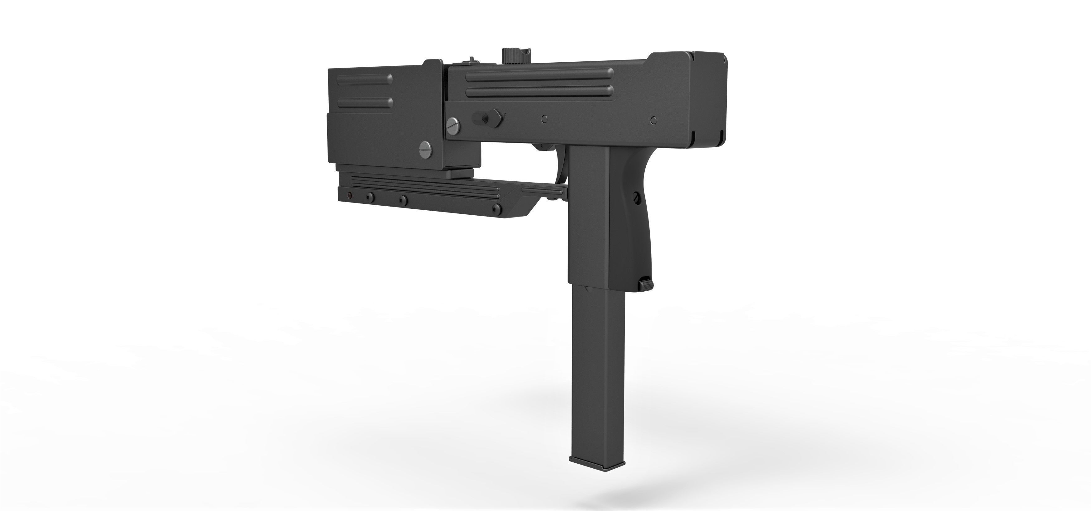 Submachine gun modified MAC-11 from the movie Blade 1998 3D model ...