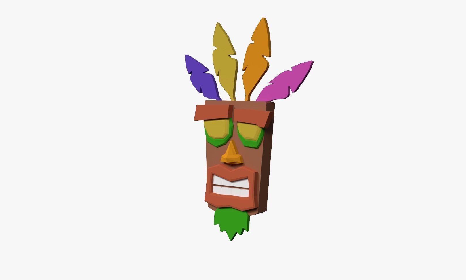 3D model Aku Aku - Fan art VR / AR / low-poly | CGTrader