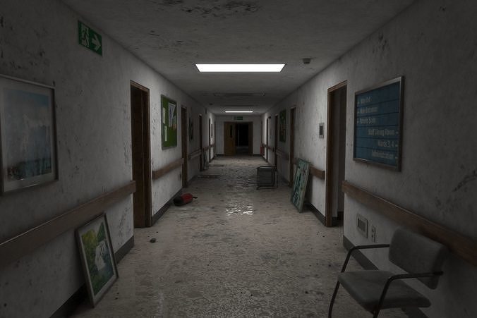 Abandoned Hospital Hallway
