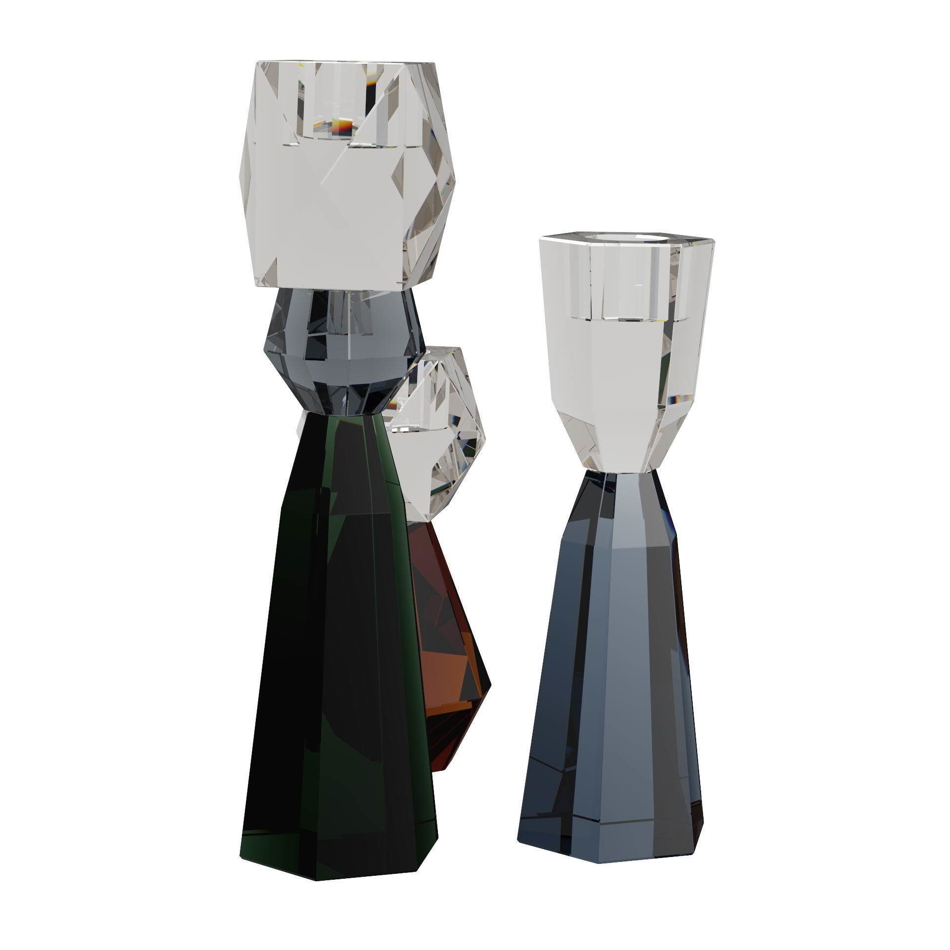 BoConcept decorative set with vase candleholders and lemons 3D model ...