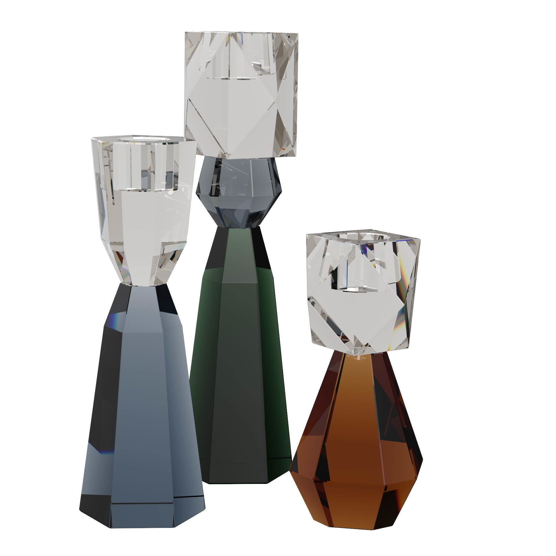 BoConcept decorative set with vase candleholders and lemons 3D model | CGTrader