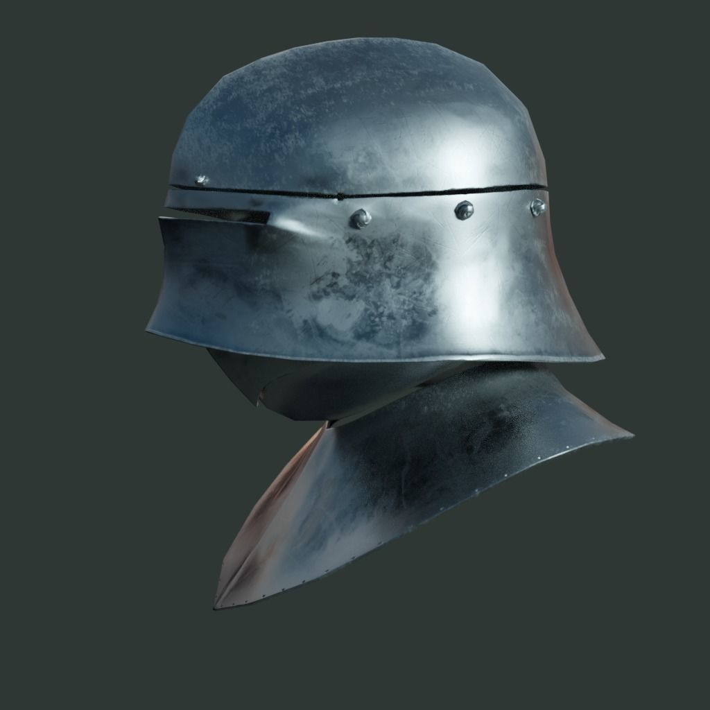 3D model Medieval armor parts 002 - helmet VR / AR / low-poly | CGTrader